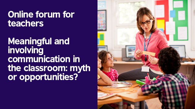 Online forum for teachers "Meaningful and involving communication in ...